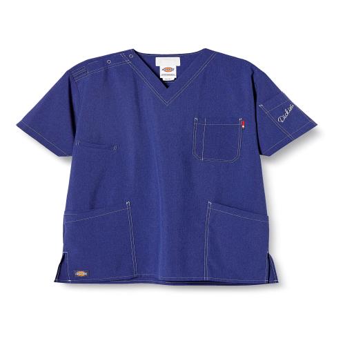 [ディッキーズ] スクラブ メンズ 男性 ダブルステッチ デニム風 医療白衣 メディカル ストレッチ 7061SC インディゴ LL (日本サイズLL相当)