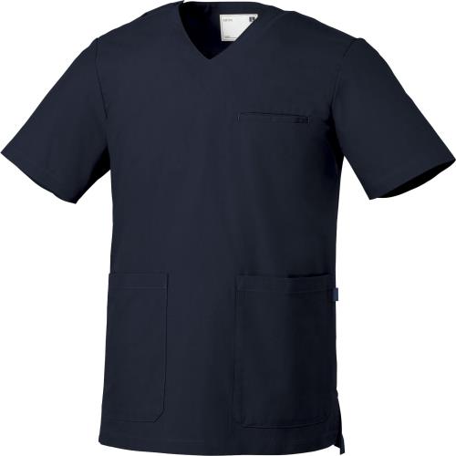 [ユナイト] 男性用スクラブ 医療 スクラブ 男性 動きやすい 抗菌 ストレッチ S~3L 全5色 メディカル 介護 看護師 制服 UN0071 C-50 ダークネイビー S