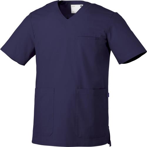 [ユナイト] 男性用スクラブ 医療 スクラブ 男性 動きやすい 抗菌 ストレッチ S~3L 全5色 メディカル 介護 看護師 制服 UN0071 C-38 ディープパープル