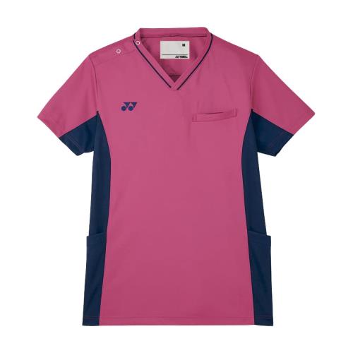 [ヨネックス] キラク 医療・介護用 汗を吸ってすぐ乾いて軽い！ ストレッチ素材でよく伸びる カラー豊富 細見えスクラブ CY800 14チェリーピンク L