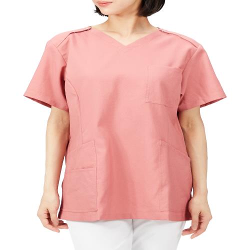 [ディッキーズ] レディース 女性用 白衣 スクラブ 医療 ワ3 7071SC D.ピンク 日本 LL (日本サイズXL相当)