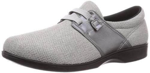 [ムーンスター] スニーカー 日本製 幅広 3E 軽量 ゴム紐 22~25cm レディース らくらくL018 グレー 24.5 cm