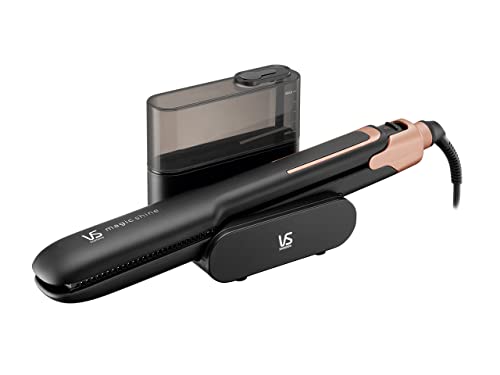 ヴィダルサスーン(Vidal Sassoon) ストレート ヘアアイロン スチームステーション マジックシャイン 5段階温度調節 給水タンク ブラック VSS-9900/KJ