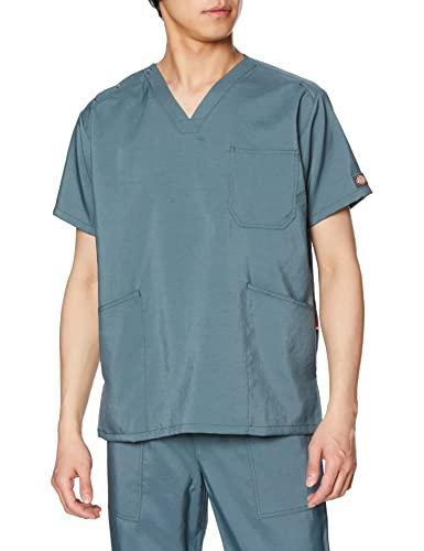 [ディッキーズ] メンズ 男性用 白衣 スクラブ 医療 デニムワストレッチワ7 7072SC スレートブルー M
