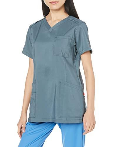 [ディッキーズ] レディース 女性用 白衣 スクラブ 医療 ワ3 7071SC スレートブルー S