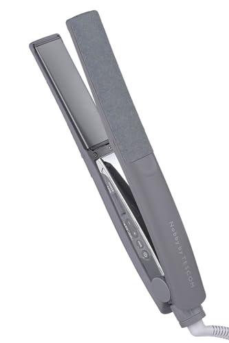 テスコム ヘアアイロン ストレートアイロン プロテクトイオン 25mm 海外対応 温度調整/ロック/メモリー機能 自動OFF 開閉ロック NIS500A ラク抜きプラグ Nobby by TESCOM スモーキーグレー NIS500A-H