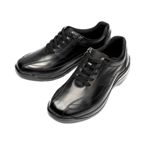 [ドクターアッシー] DR8014 軽量設計 通気性 4E幅広・甲高 シューズ 牛革 サイドファスナー メンズ 紳士靴 BLK 26.0 cm 4E