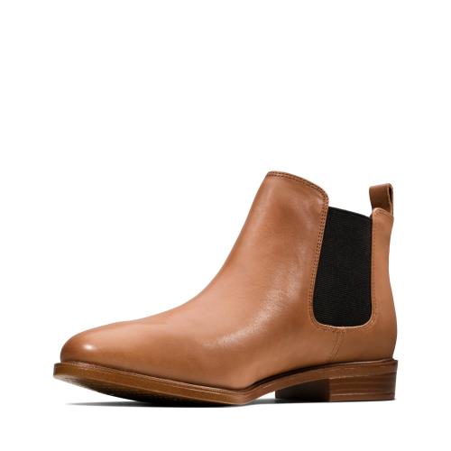 [クラークス] ブーツ サイドゴア テイラーシャイン レディース タンレザー UK045 / 23.5cm