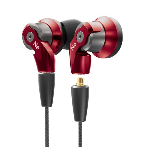 ラディウス radius HP-NHR31 イヤホン : ハイレゾ対応 MMCX リケーブル Ne VOLTシリーズ 重低音モデル HP-NHR31R (1.単品, レッド)