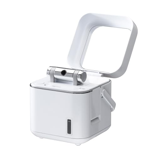 TWINBIRD(ツインバード) フェイススチーマー コンパクト イオンスチーム 美顔器 ミラー付 毛穴ケア 水道水対応 ホワイト 白 SH-2786W