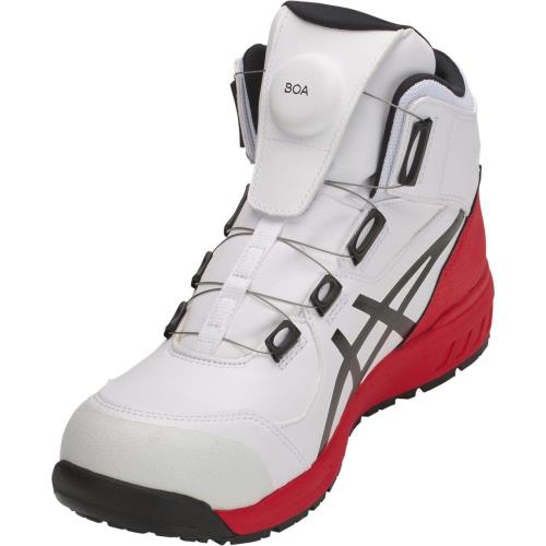 [アシックスワーキング] 安全靴/作業靴 ウィンジョブ CP304 BOA JSAA A種先芯 耐滑ソール fuzeGEL搭載 ホワイト/ブラック 25.5 cm 3E