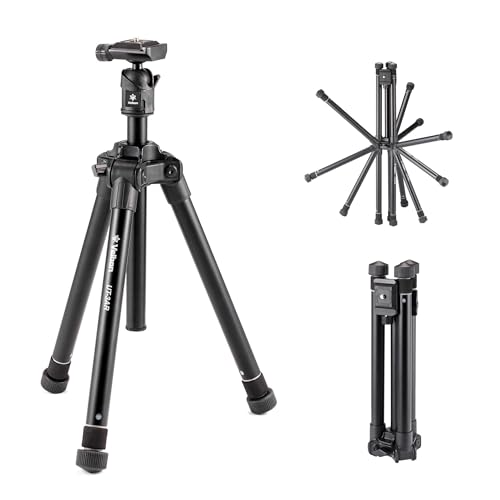 Velbon トラベル三脚 ULTREK UT-3AR 5段 ウルトラロック 全高135.5cm 縮長29.5cm 脚径21mm 小型 自由雲台 アルカスイス互換 アルミ脚 437006