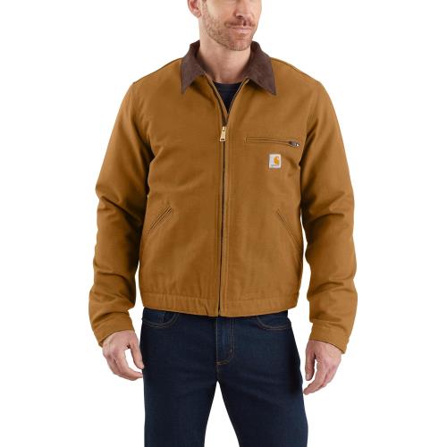 Carhartt メンズ ダック Detroitジャケット (レギュラー ビッグトールサイズ), カーハートブラウン。, Medium