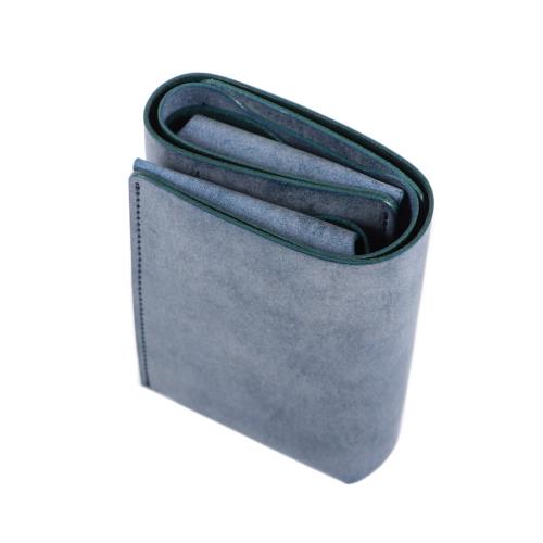 [FABRIK] 財布 三つ折り財布 ファブリック しっかり入ってコンパクトな財布 TRI-FOLD WALLET 本革 メンズ プレゼント ブルー