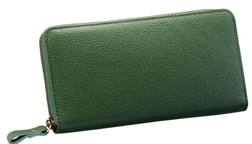[豊岡工房] 財布 メンズ レディース 兼用 小銭が分けられる 小銭入れ 長財布 本革 日本製 グリーン 3774-33