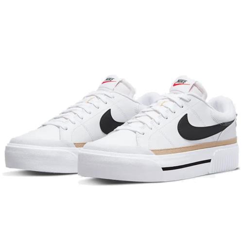 NIKE(ナイキ) コート レガシー リフト [W Court Legacy Lift] ホワイト/ヘンプ/チームオレンジ/ブラック DM7590-100 正規品 23.5cm