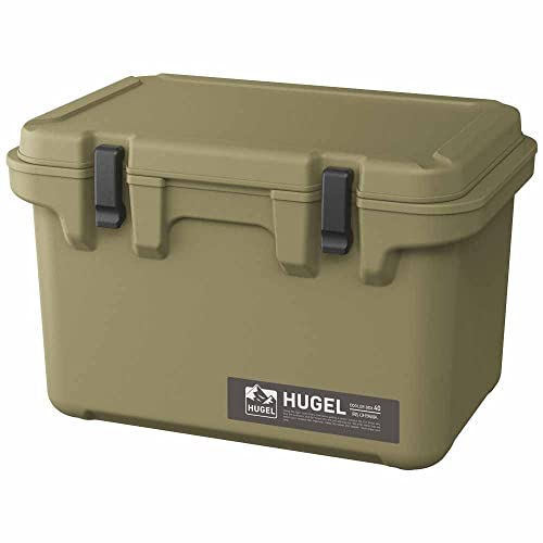 アイリスオーヤマ HUGEL クーラーボックス 40L カーキ クーラーボックス レジャークーラー アウトドア キャンプ 大型 スポーツ TC-40
