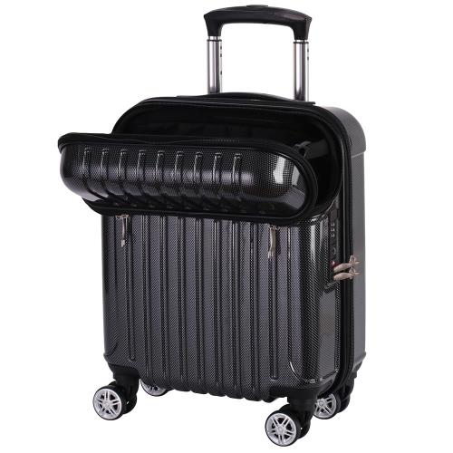 [アクタス] スーツケース ジッパー トップオープン トップス 機内持ち込み可 24L 45 cm 2.6kg ブラックカーボン