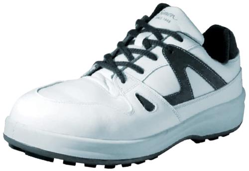 [シモン] 安全靴 短靴8611白/ブルー27.5cm