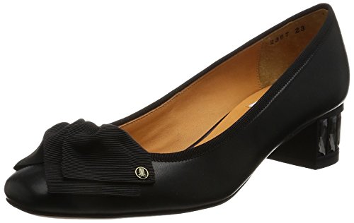 [ランバンオンブルー] ビジューヒールリボンパンプス 2367 ブラック 24.5 cm E