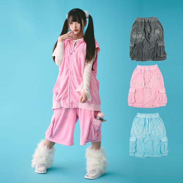 ガルフィー レディース ハーフパンツ あの頃のギャル的フィットパンツ 142019 ゆったり カジュアル 大きいサイズ GALFY ‥