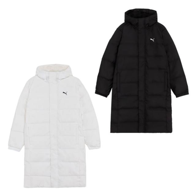 プーマ ベンチコート ダウンコート メンズ レディース ロングダウン 685322 PUMA 暖かい スポーツ観戦 男性 黒 ブラック sw