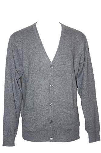 Shephe 4層 メンズ カーディガン ボタン留め カシミア セーター US サイズ: XX-Large カラー: グレー