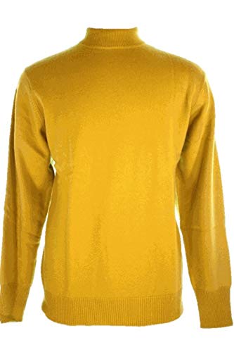 Shephe 4 Ply メンズ モックタートルネックカシミアセーター US サイズ: Large カラー: イエロー