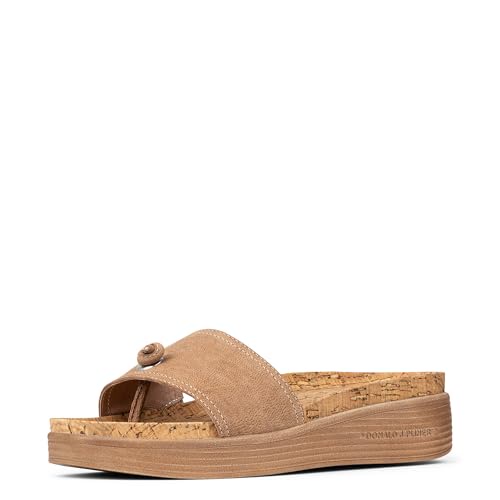 Donald J Pliner レディース ファラ アンティーク ヌバック ビーチサンダル, タバコ(Tobacco), 22.5 cm