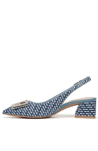 Franco Sarto レディース レーサー スリングバック パンプス, マルチブルー織生地。, 7