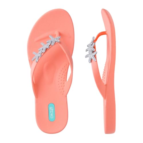 Oka-B レディース Ryann ビーチサンダル, コーラル, 7