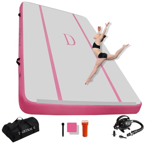 エアタンブリングマット 13/16/20/23/26フィート 空気注入式体操マット 幅6フィート タンブルトラック ポンプ付き 自宅/ジム/アウトドア/トレーニング/水/チアリーディング/ヨガ用