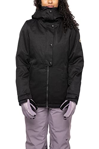 [シックスエイトシックス] スノーボードウェア ジャケット レディース Rumor Insulated Jacket M2W307 BLACK SLUB M