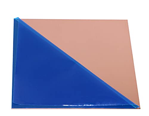 Daseyyue 純銅シート 1枚 6インチ x 6インチ 12ゲージ 厚さ0.079インチ/2mm 傷なし 両面保護フィルム