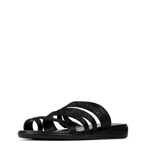 Donald Pliner レディース Grinda フラットサンダル, ブラック, 22.5 cm