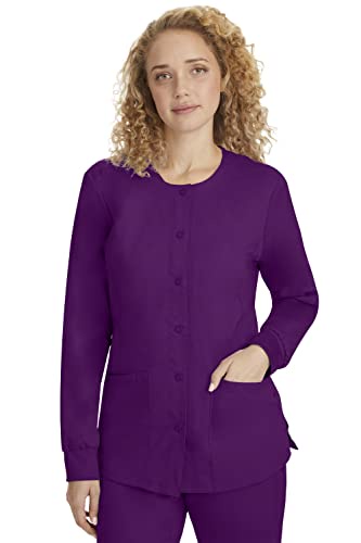 パープルラベルレディースDaisy 5063スナップボタンジャケットby Healing Hands Scrubs カラー: パープル