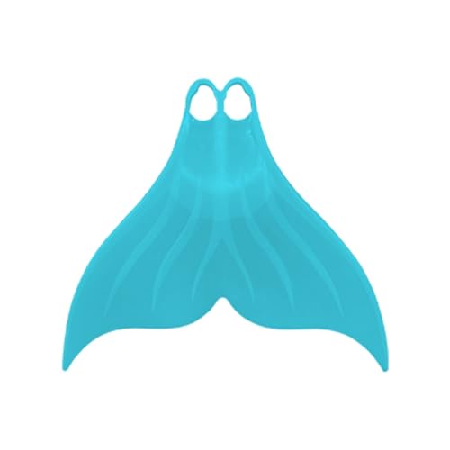 FINS マーメイドスイムモノフィン シュノーケリング ダイビング 水泳 フリッパー 大人用 メンズ レディース (L、ブルー)