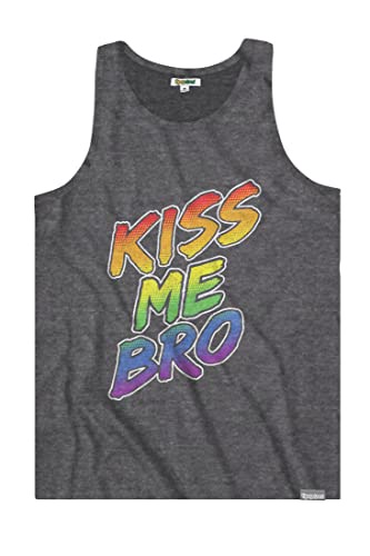 メンズ プライド タンクトップ - 面白いレインボーをテーマにしたプライドシャツ US サイズ: Small カラー: ブラック