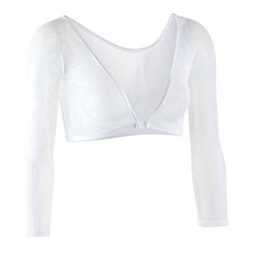 (スリービーワンダース) Sleevey Wonders レディースベーシック 3/4袖メッシュ下着 US サイズ: M カラー: ホワイト