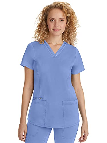 Purple Label 女性用 Jasmine 2278 Vネックトップス Healing Hands Scrubs製 US サイズ: 5X カラー: ブルー