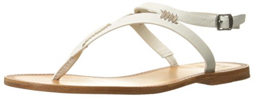 FRYE レディース Ruth Whipstitch フラットサンダル, ホワイト-73768, 9.5