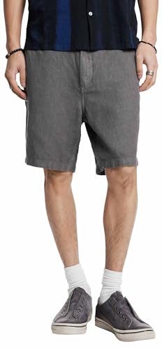 John Varvatos メンズ ジョニー フラットフロントショーツ, シールグレー, 38 Regular