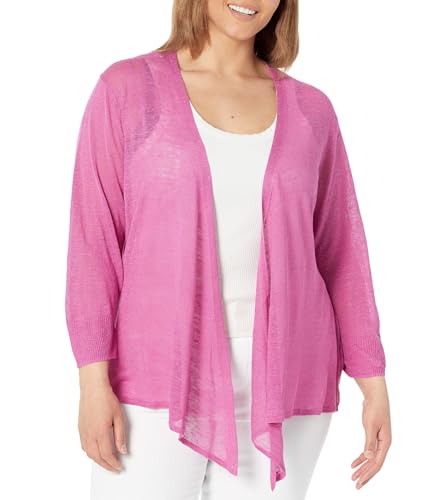 NIC+ZOE レディース プラスサイズ 4ウェイカーディガン, 蘭の花びら, Large Petite