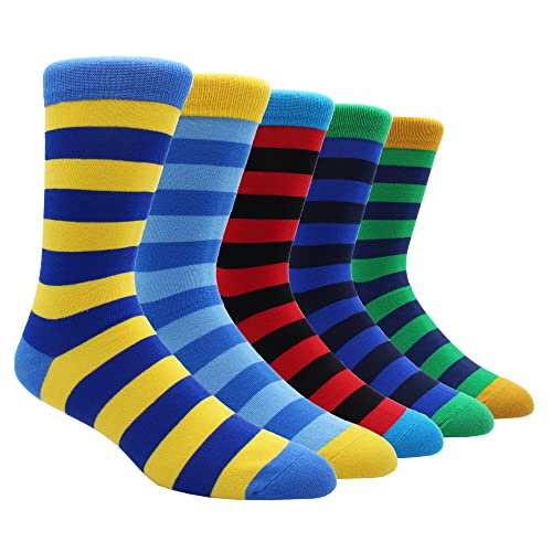 TOEJYJ メンズ 楽しいドレスソックス、ファンキーで面白いコットンカジュアルソックス、 US サイズ: shoes（10-15）