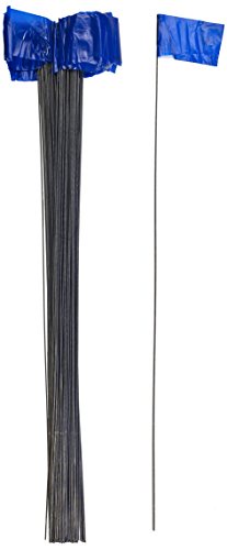 Mutual Industries 15901-25-30 ワイヤーマーキングフラッグ 2.5インチ x 3.5インチ x 30インチ ブルー (1000個パック)