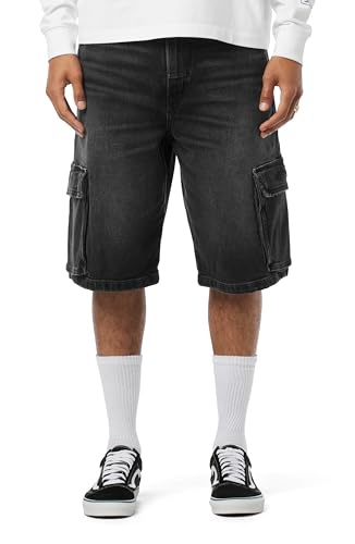 HUDSON メンズ 90年代 デニム カーゴショーツ, 溶岩石, 36