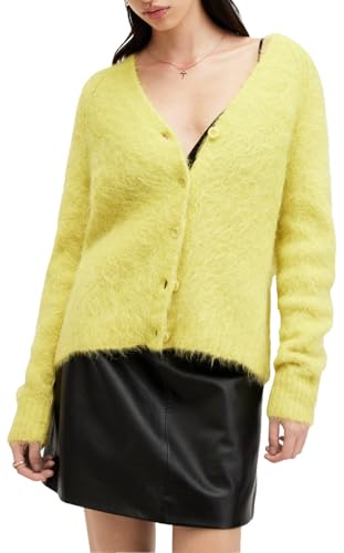 AllSaints レディース ボルテックスカーディガン, ブラック, X-Small