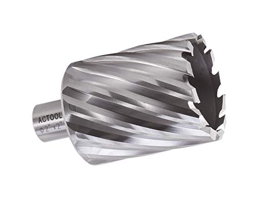 ACTOOL 直径2インチ × 深さ2インチのカットHSS ANNULARカッター 3/4インチの溶接シャンク付き