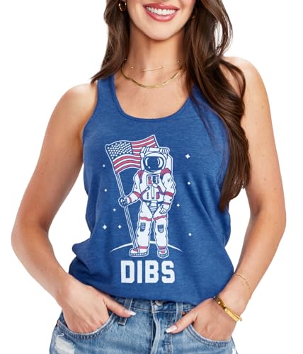 Tipsy Elves 愛国的 タンクトップ レディース クラシック USA アメリカーナ 星条旗 レディース トップス, ディブ(ブルー), X-Small