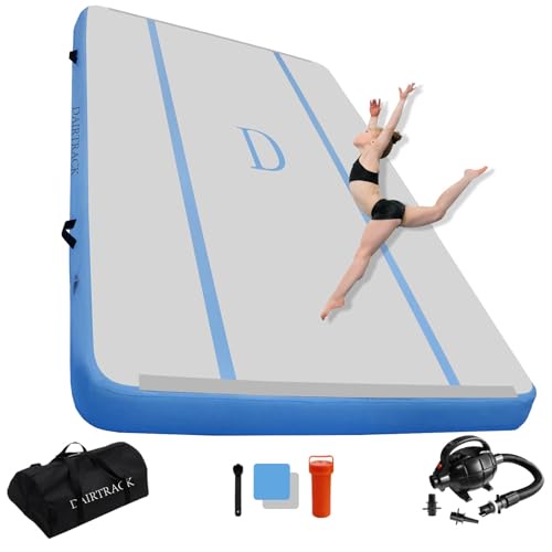 エアタンブリングマット 13/16/20/23/26フィート 空気注入式体操マット 幅6フィート タンブルトラック ポンプ付き 自宅/ジム/アウトドア/トレーニング/水/チアリーディング/ヨガ用